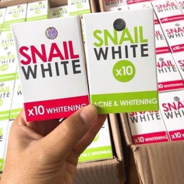 สบู่สเนล Snail White Whitening Soap สบู่หอยทาก สเนลไวท์ X10 (ขนาด 70g.) | Shopee Thailand