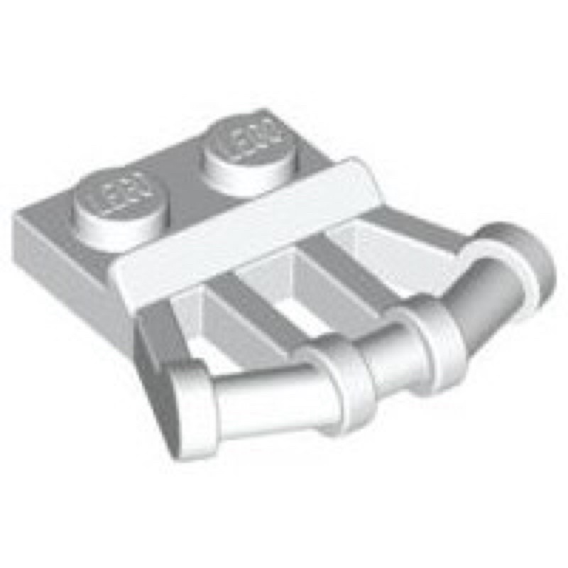 Lego part (ชิ้นส่วนเลโก้) No.92692 Plate Modified 1 x 2 with Angled Bar ...