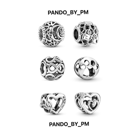 🌟(พร้อมส่ง)🌟Pandora Silver charm ชาร์ม Pandora ของเเท้100% | Shopee ...