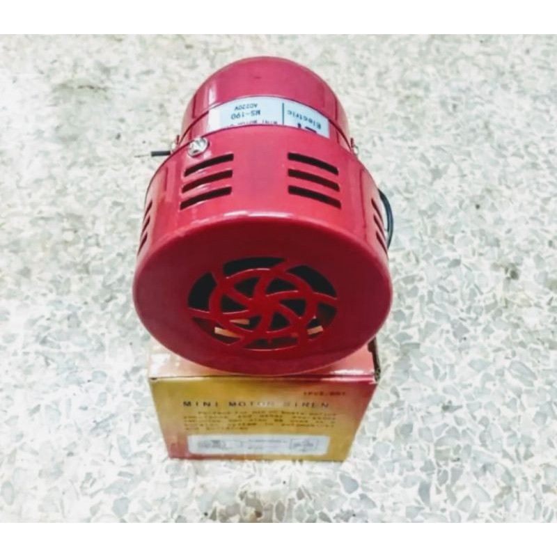 MS190 Mini Motor Siren ความดัง114DB ไซเรนหวอเสียงเตือน AC 220V | Shopee ...