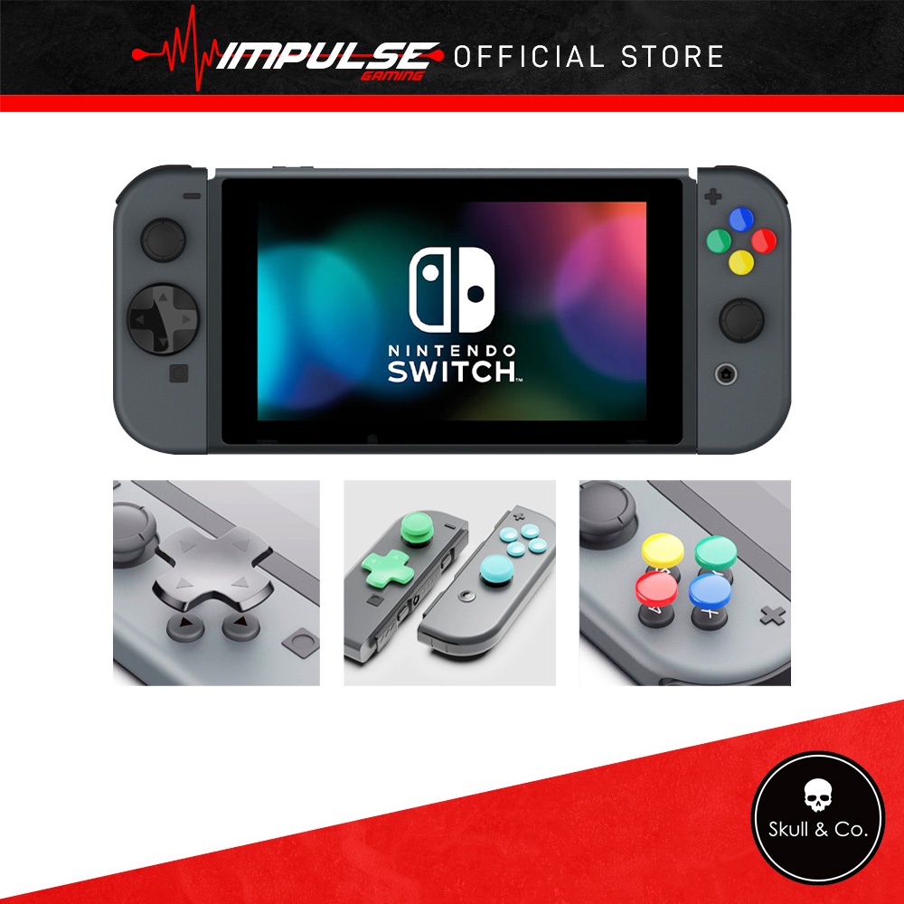 ชุดฝาครอบปุ่ม Skull & Co D-Pad สําหรับ NSW Nintendo Switch - SFC / Animal Crossing / Zelda Tears ...