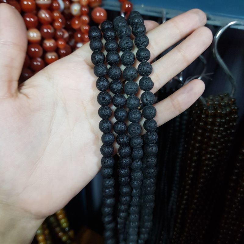 หินลาวาAหินแบบเส้นยาวสำหรับนำไปร้อยเองความยาวประมาณ39เซนร้อยได้2วง ...