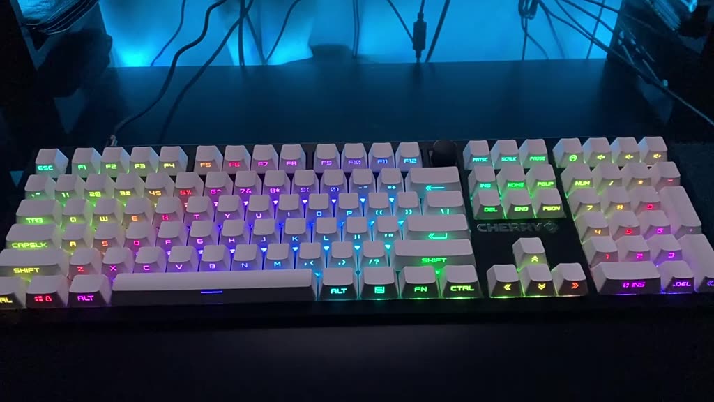 【JKDK】Pure white/black keycaps side font transmits light OEM profile ...