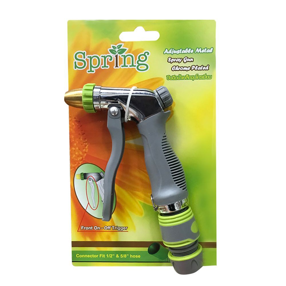 นาทีทอง ปืนฉีดน้ำ SPRAY GUN SPRING DGH2002 สีเทา-เขียวอุปกรณ์รดน้ำ ...