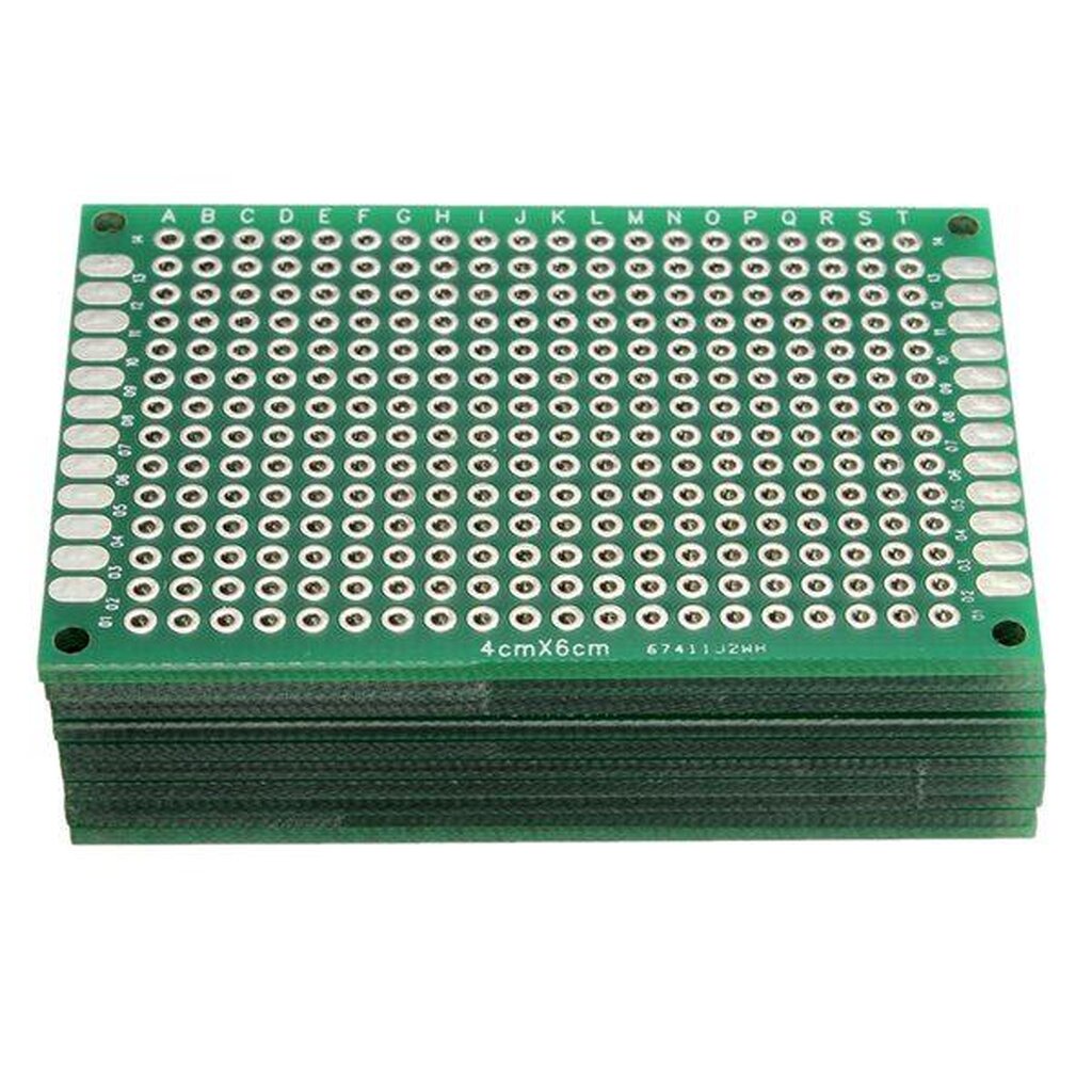 แผ่น PCB 4x6 cm สองหน้า FR-4 double side prototype PCB printed circuit ...