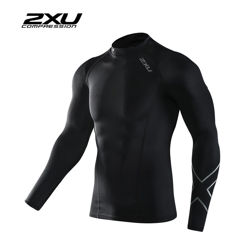 ZXU Men Long Sleeve Compression Black/Black | Shopee Thailand