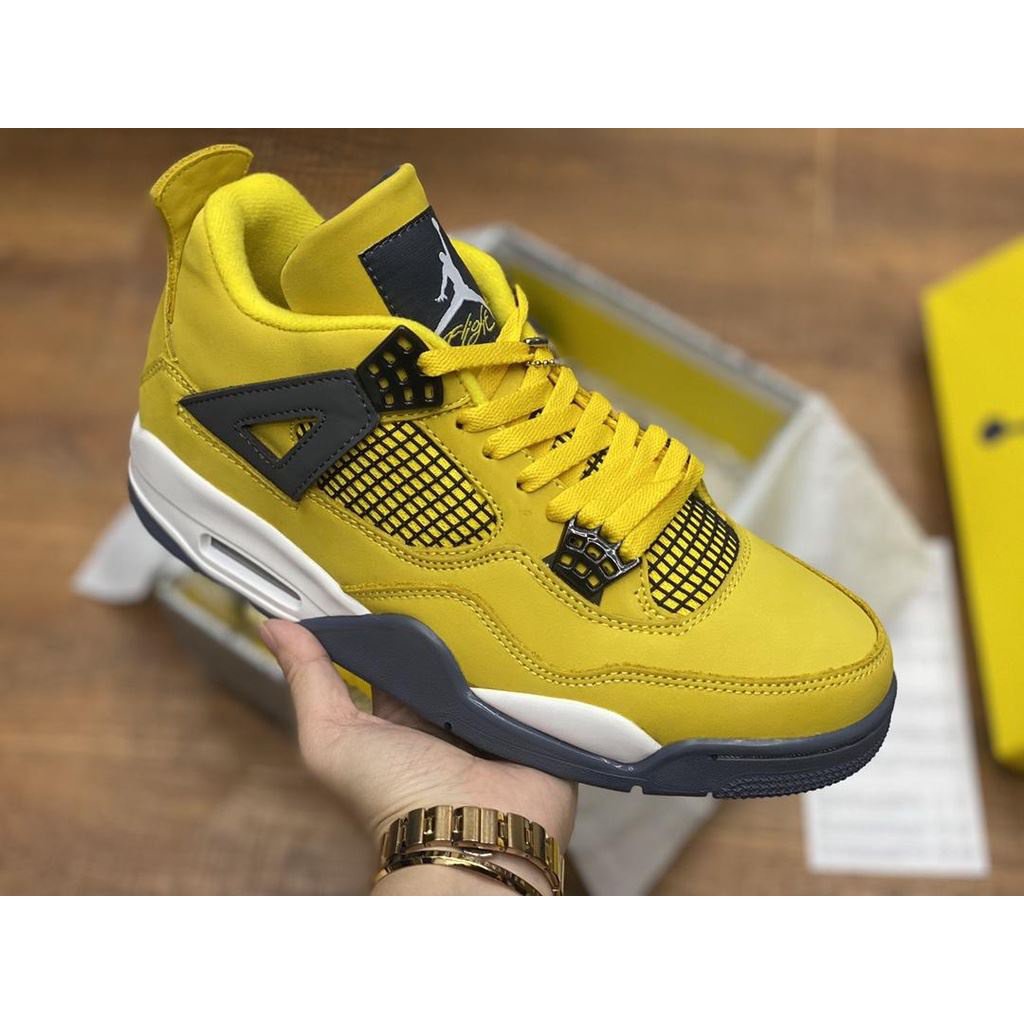 3air Jordan 4 Retro "Enlightenment" แม่ไฟฟ้า Bumblebee Michael AJ4 ...
