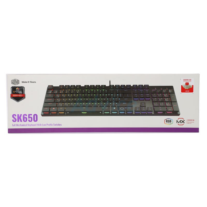 KEYBOARD COOLER MASTER SK650 RGB (RED-SWITCH) (US | Shopee Thailand