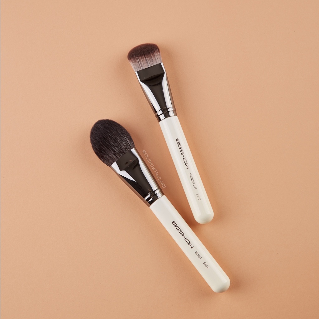 แปรงแต่งหน้า Duo Essentials คู่หูงานผิว EIGSHOW แปรงลงรองพื้น แปรงปัดขนสัตว์แท้ | Shopee Thailand