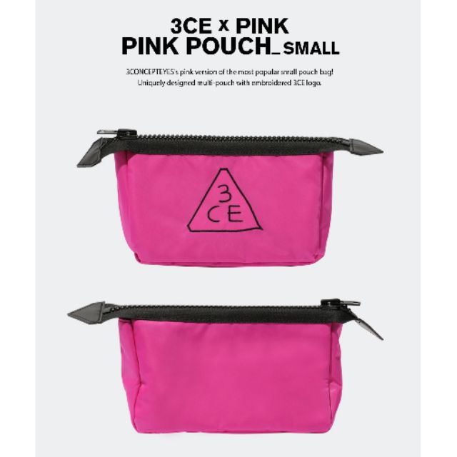 (พร้อมส่ง) 3CE PINK POUCH SMALL ของแท้ | Shopee Thailand
