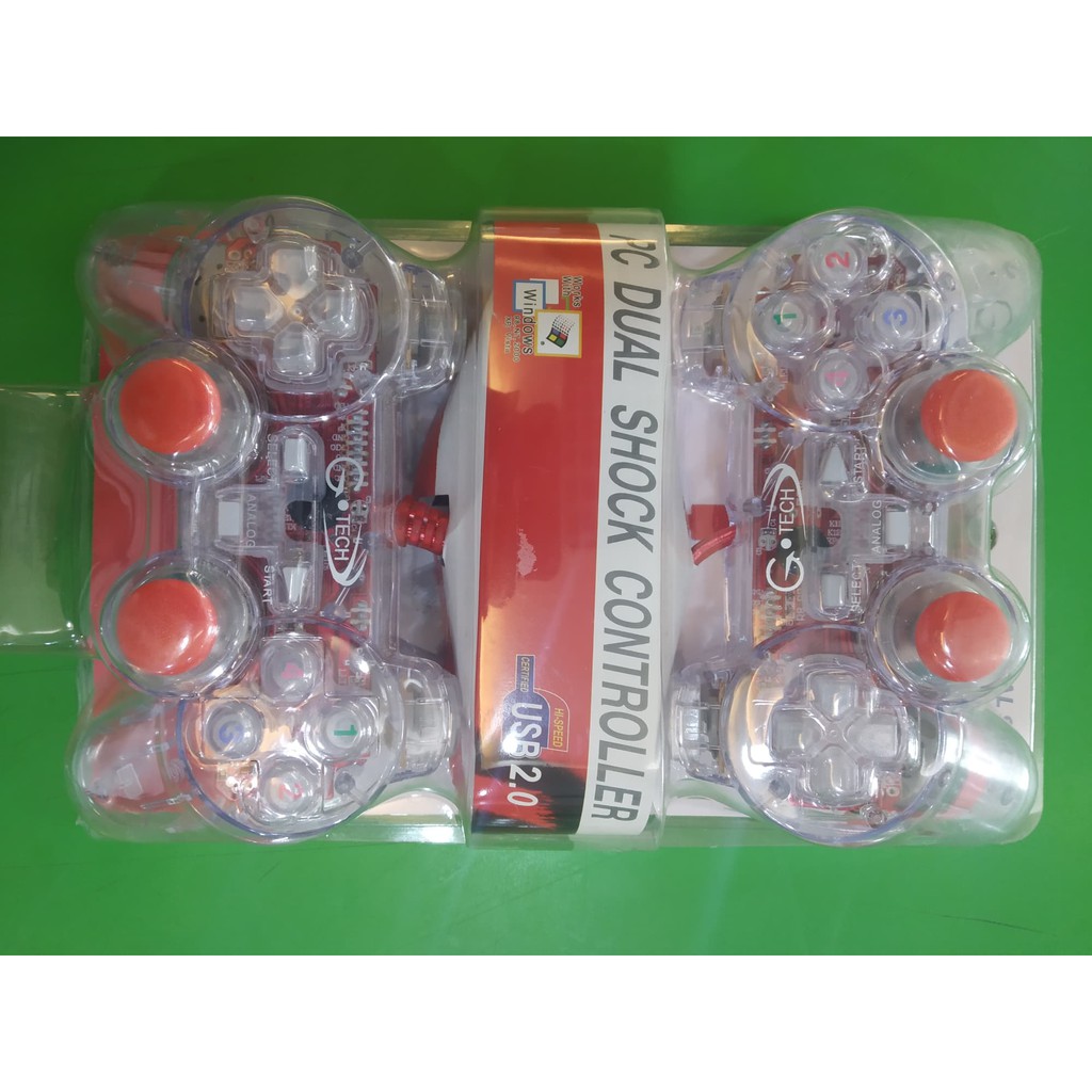 [โค้ด INCPCO15 ลด15%]จอยสติ๊ก PC Gtech dual shock controller,แดง ...