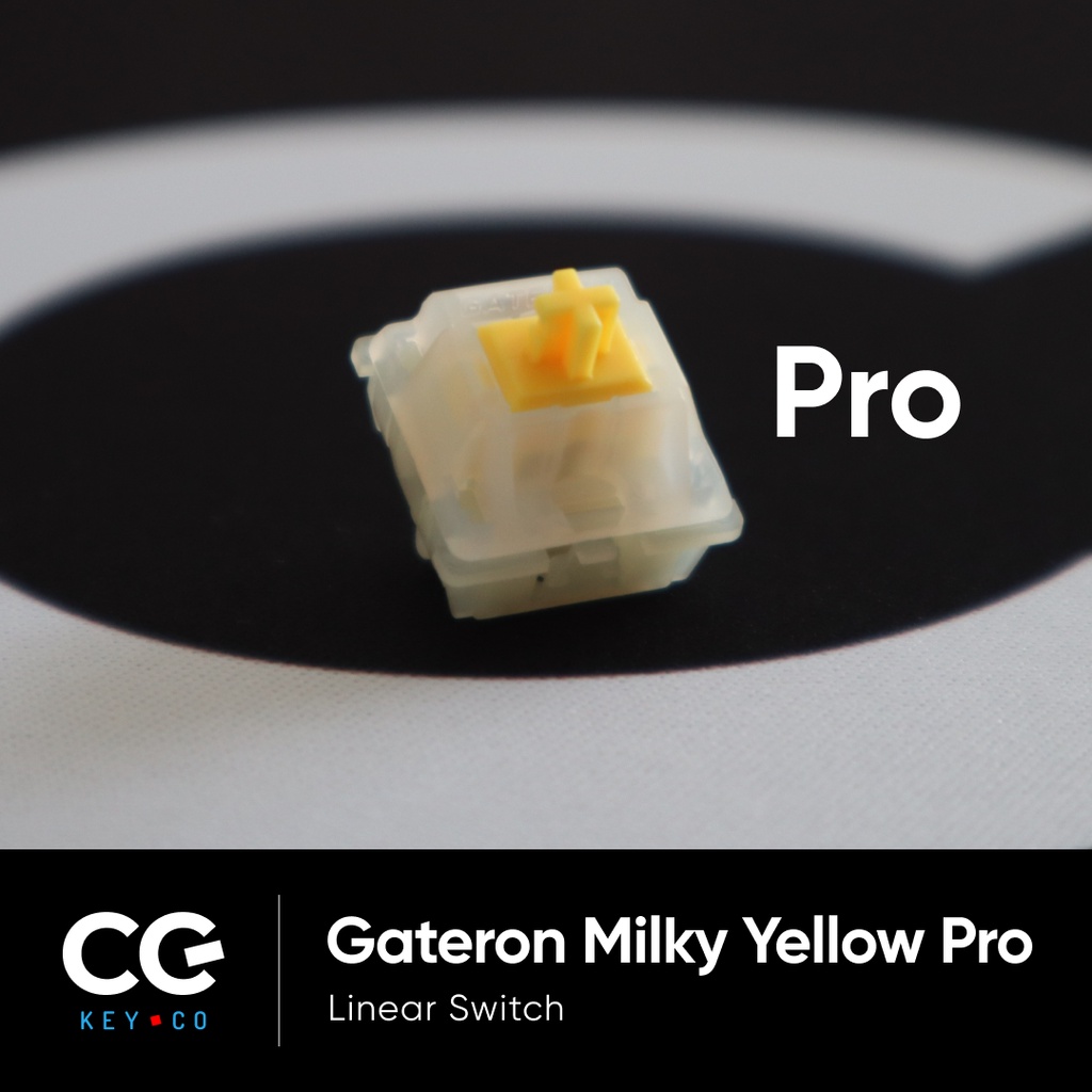 Gateron Milky Yellow Pro Linear Switch สวิตช์คีย์บอร์ด จังหวะเดียว ฮิต ...