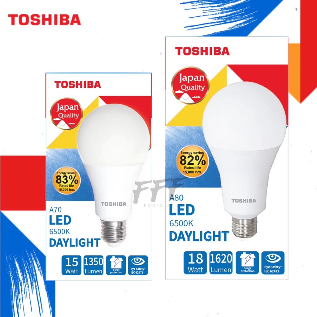 [TOSHIBA] หลอดไฟ หลอดไฟแอลอีดี LED bulb ขั้ว E27 แสงขาว Daylight 15W ...