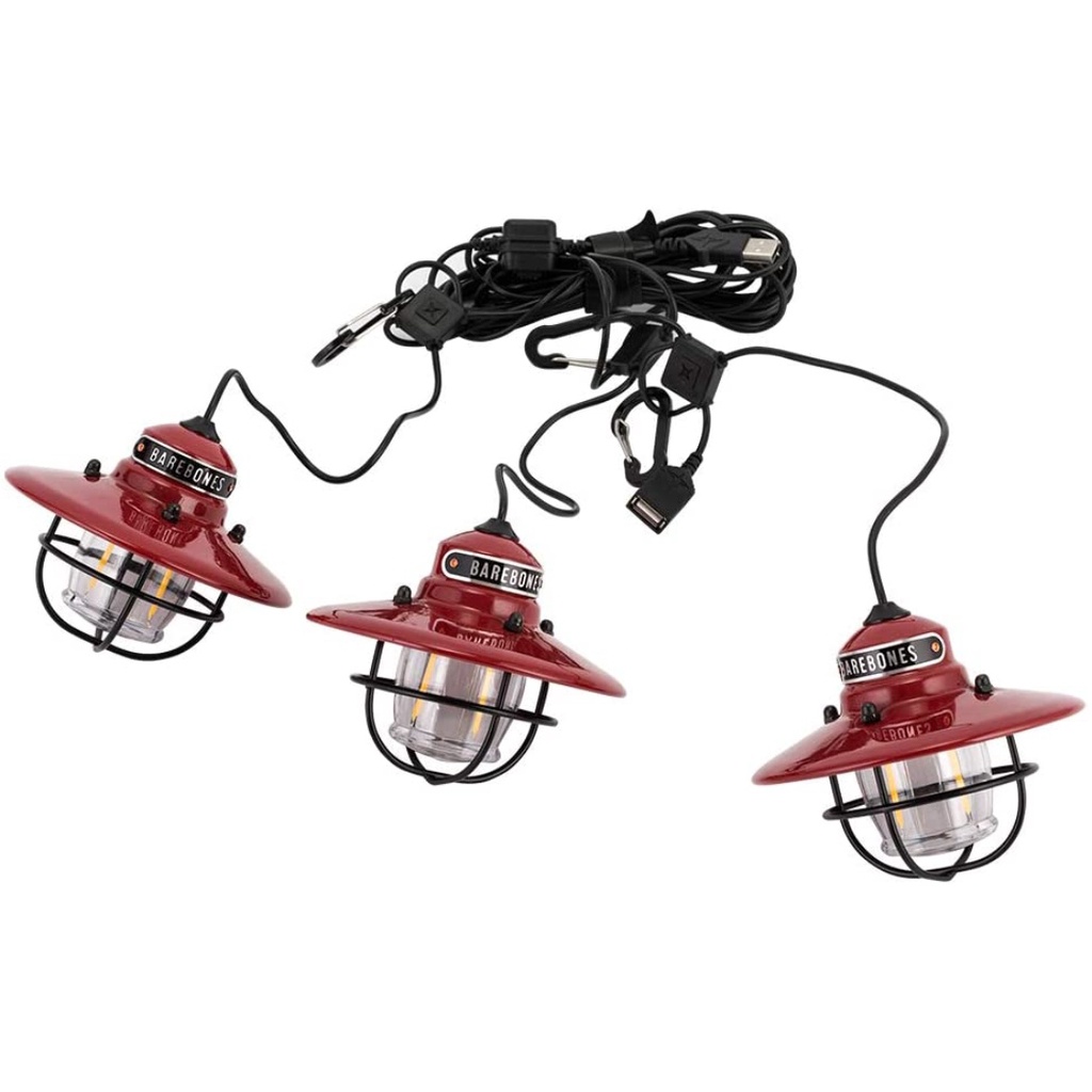 ร้านโค้ดคุ้ม มีส่วนลด10-20% Barebone Edison String Lights ชุดไฟ 3 ดวง (Red) | Shopee Thailand