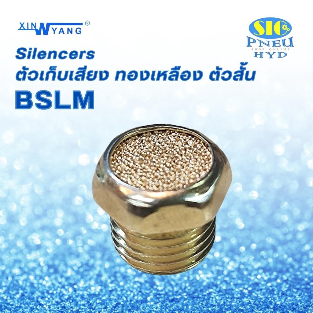 ข้อต่อลม BSLM-01,02,03,04,06 Brass Silencer ตัวเก็บเสียงทองเหลือง เก็บ ...