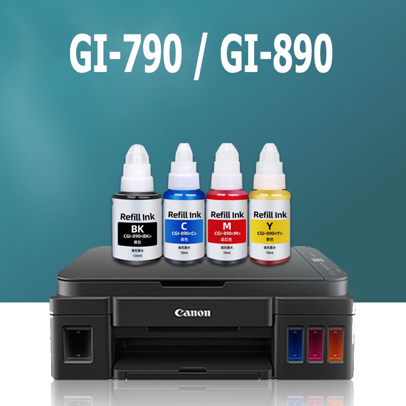 Canon GI-490 GI-790 GI-890 หมึกรีฟิลเข้ากันได้สำหรับ G1000 G1100 G1400 ...