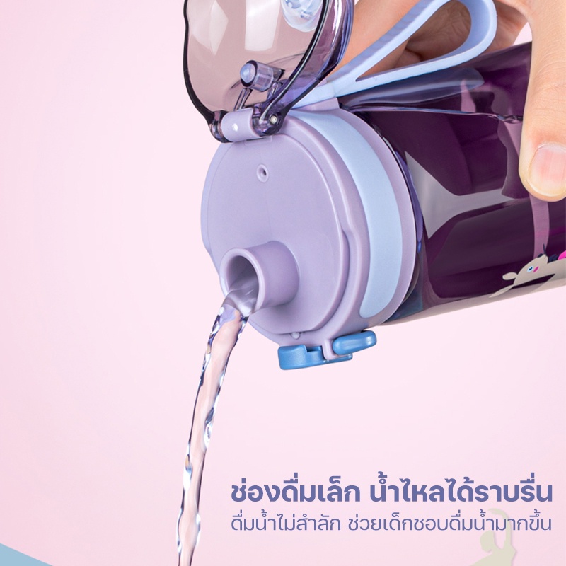 ขวดน้ำ เด็ก TKK รุ่นยกดื่ม 350ml/500ml กระติกน้ำพกพาไปโรงเรียน วัสดุ Tritan BPA Free water ...