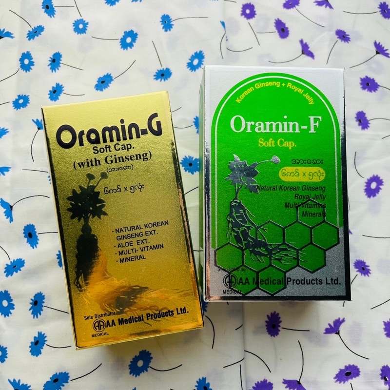 Oramin G / Oramin F Soft Cap. with Ginseng อาหารเสริมเพื่อสุขภาพ ...