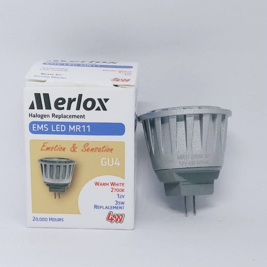 LED MR11 4W 12V GU4 2700K 30D รุ่น EMS #22184 Merlox | Shopee Thailand