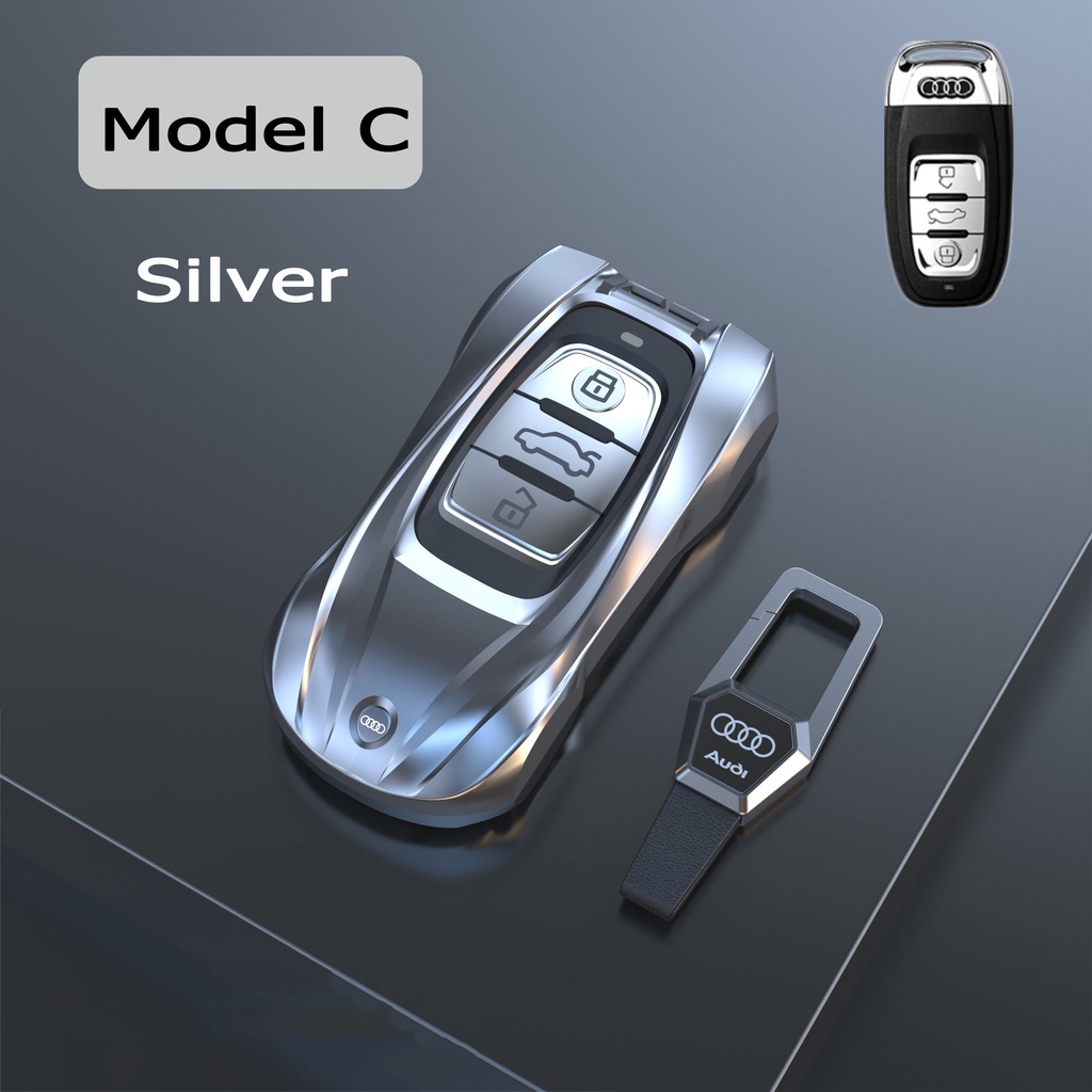 เคสกุญแจรถยนต์ โลหะผสมสังกะสี สําหรับ Audi Car Key Case Cover Sline A3 ...
