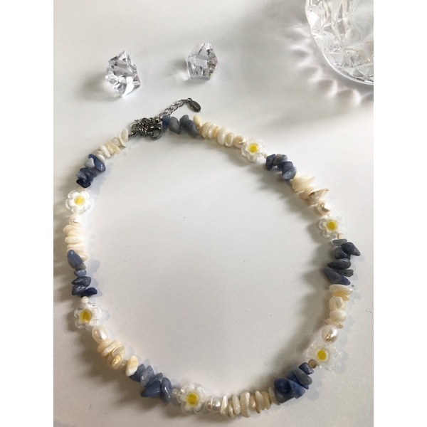 CHIC - LUCKY STONE COLLECTION สร้อยคอหินมุกน้ำจืด อะไหล่สแตนเลสไม่ลอก ...