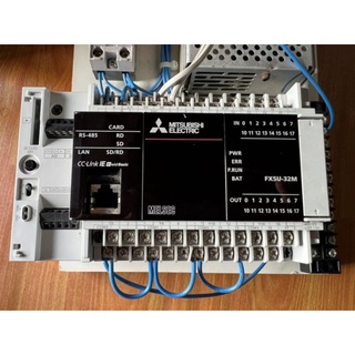 PLC Mitsubishi FX5U-32M สภาพ 99.99% ซื้อมาแค่ลองต่อสาย หาความรู้แถมสาย ...