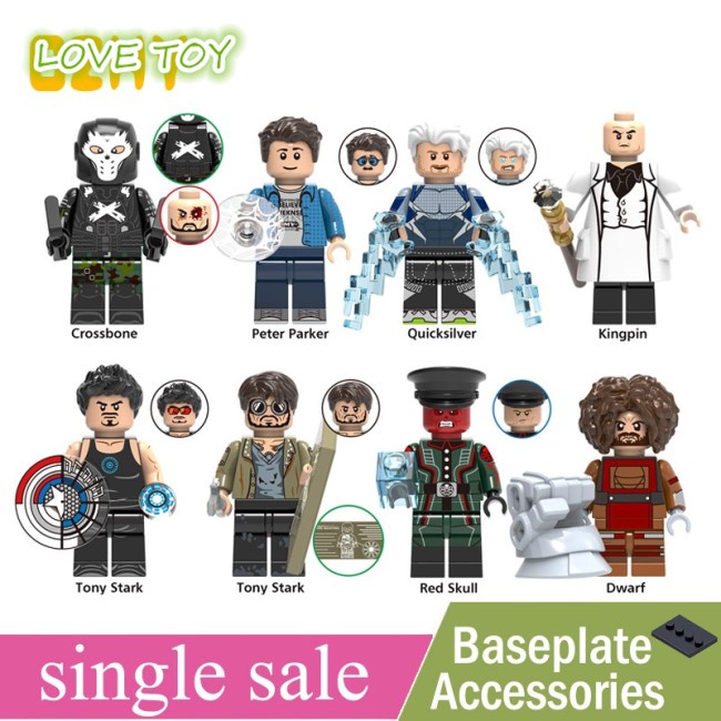 The Crossbone Spider Man Quicksilver Kingpin Iron Man Red