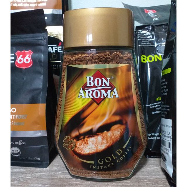Bon aroma บอน อโรมา โกลด์ กาแฟสำเร็จรูปชนิดฟรีซดราย 200 กรัม | Shopee ...