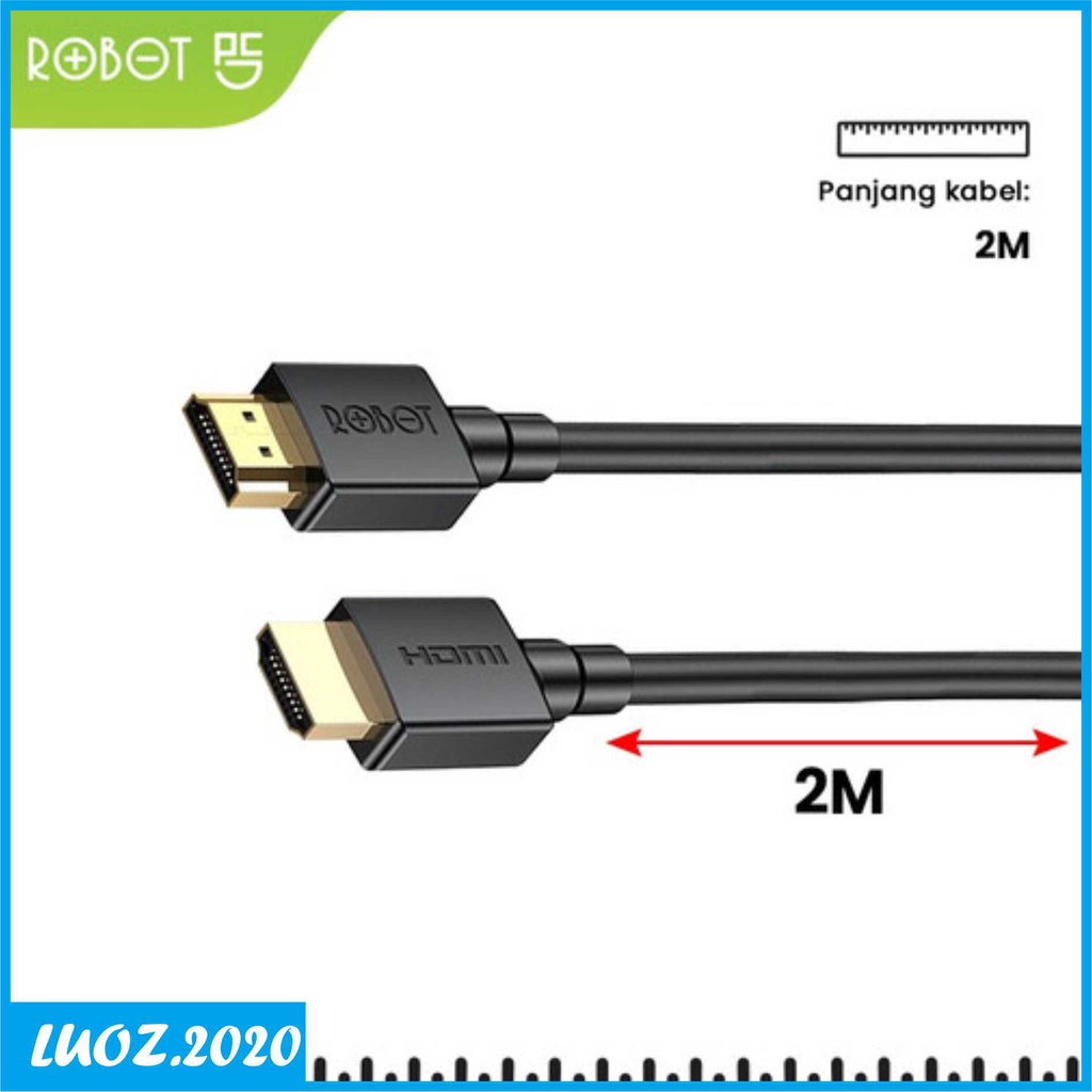 สาย HDMI Robot RFH02 | ต้นฉบับต้นฉบับต้นฉบับ | Shopee Thailand