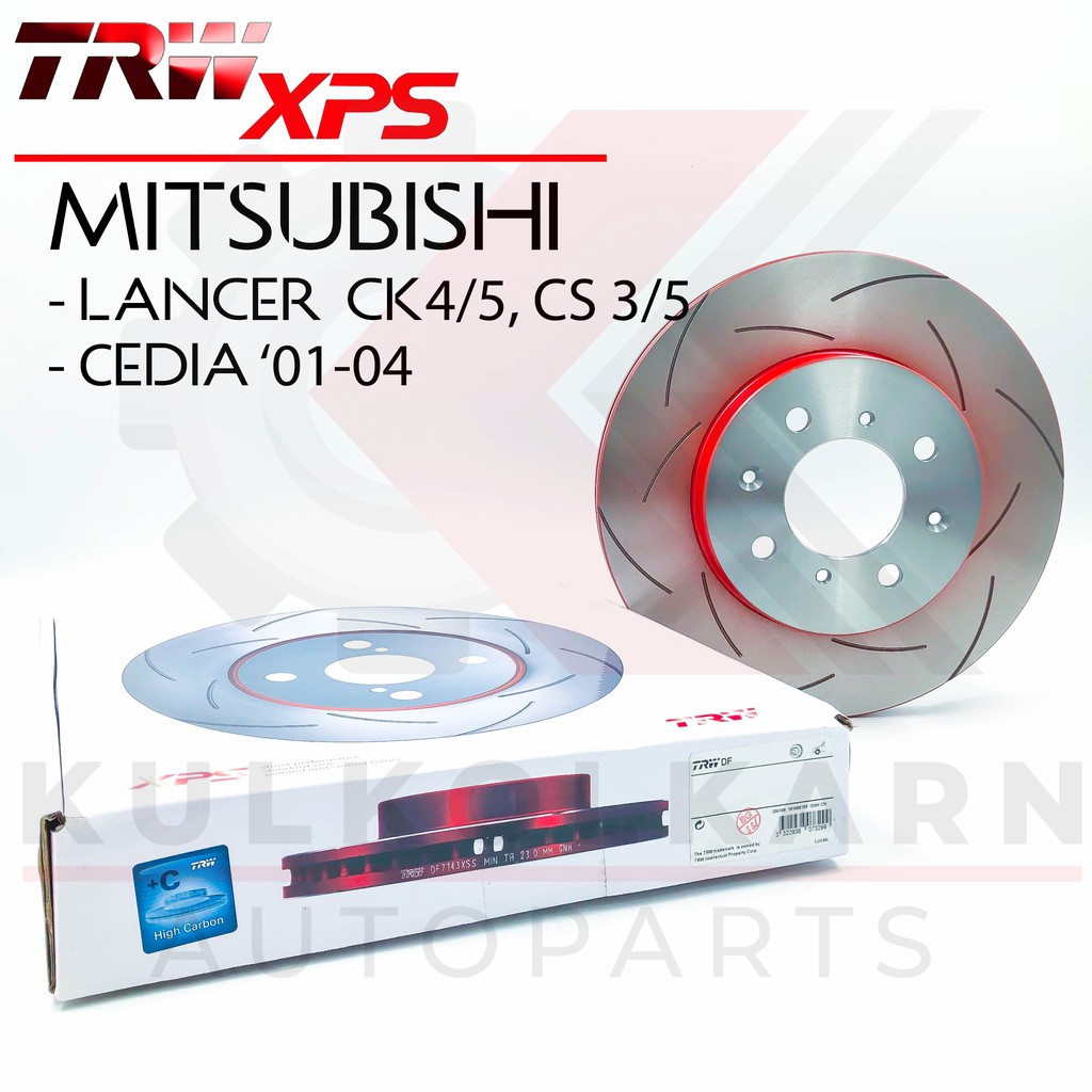 TRW จานเบรคหน้า รุ่น XPS MITSUBISHI LANCER CK4/5 CS3/5, CEDIA '01-04 ...
