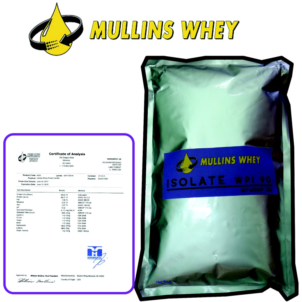 เวย์โปรตีน Isolate mullin whey (USA) ขนาด 1 kg (2.2 ปอนด์)) | Shopee ...