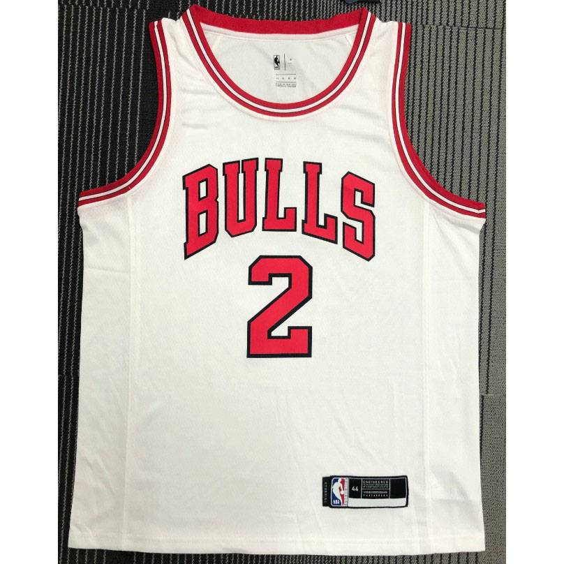 เสื้อกีฬาแขนกุด ลายทีม NBA Jersey Chicago Bulls No.2 BALL พลัสไซซ์ 2021 ...