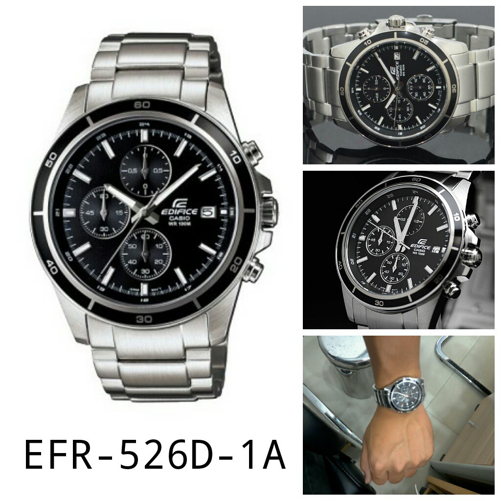 แท้ 100% นาฬิกา Edifice EFR-526 EFR-526D EFR-526BK series ประกันศูนย์ ...