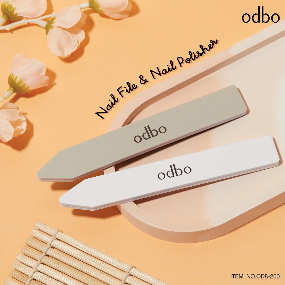 ODBO Nail File & Nail Polisher 2pcs #OD8-200 โอดีบีโอ เซทดูโอ้ที่ตะไบเล็บและที่ขัดเล็บเงาใน 1 แพ ...