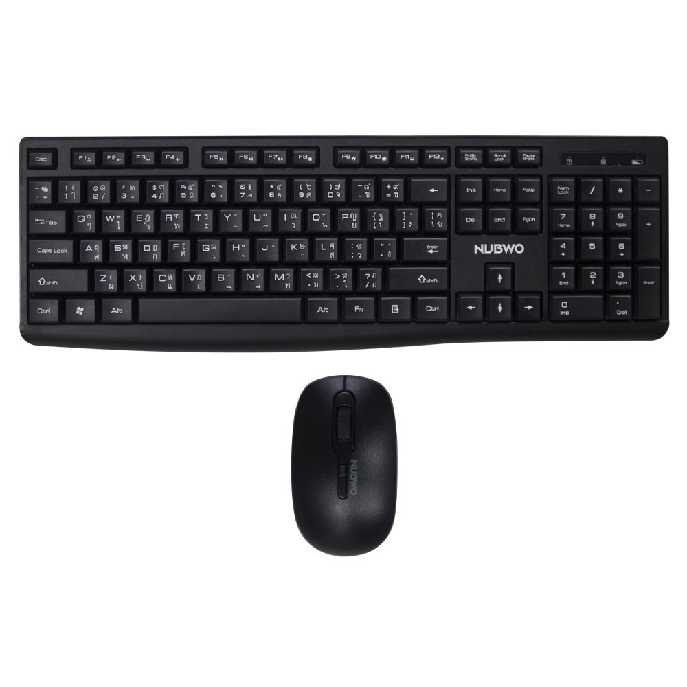 คีย์บอร์ดและเมาส์ไร้สาย WIRELESS KEYBOARD & MOUSE NUBWO VIRGO WIRELESS ...