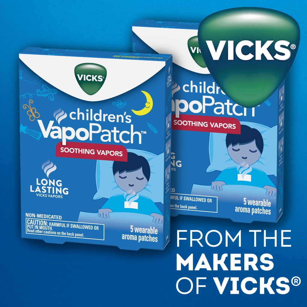 Vicks Children's VapoPatch Long Lasting Soothing Vicks Vapors ( 1 กล่อง ...