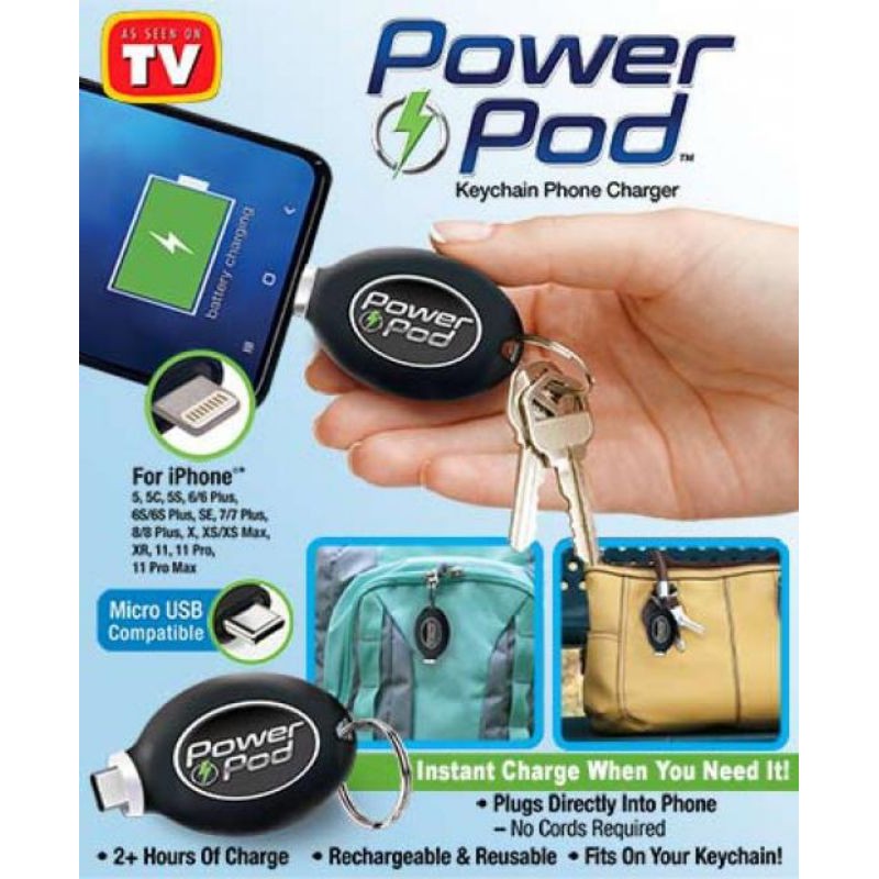 Power pod พวงกุญแจแบตเตอรี่สำรอง | Shopee Thailand