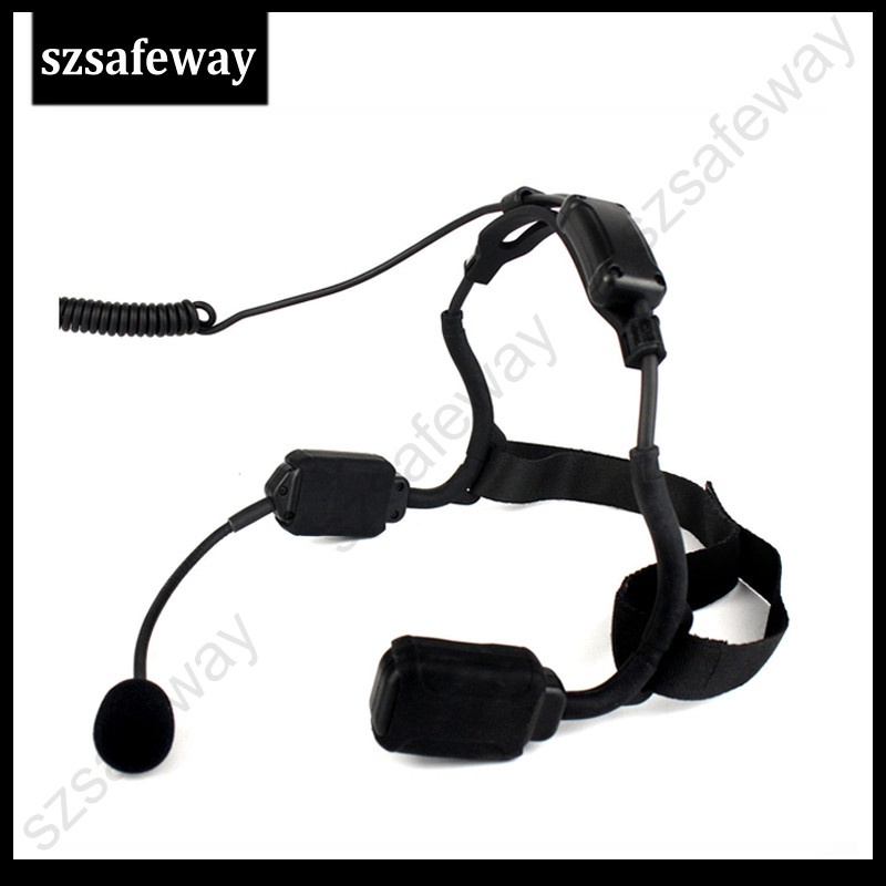 Military Bone Conduction Tactical Headphone Headset With Boom Mic For ...