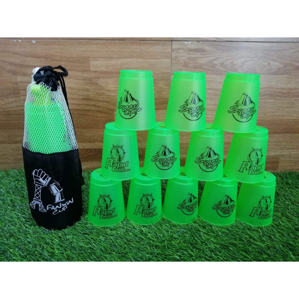 Stack Cup speed stacks แก้วสแต็ค เกมส์เรียงแก้ว(พร้อมกระเป๋าผ้า) มี 3 แบบ | Shopee Thailand