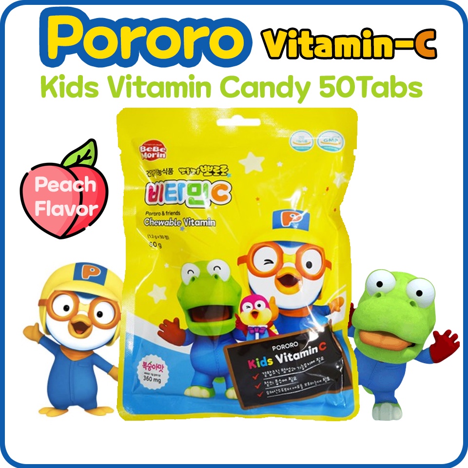 [Pororo] Pororo Korea Vitamin C Candy 25, 50pcs / Kids Vitamin C ...