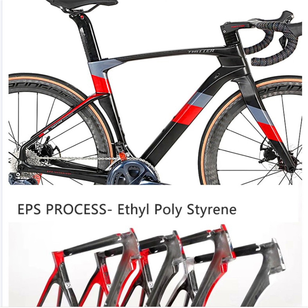 TWITTER Cyclone pro ดิสก์เบรก T900 คาร์บอนไฟเบอร์กรอบถนน Chameleon สี ...