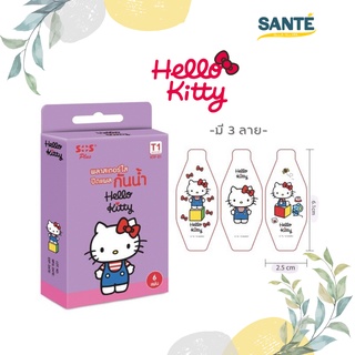 SOS Plus HELLO KITTY พลาสเตอร์ใส กันน้ำ ลายคิตตี้ T1 Plaster 1 กล่อง มี ...