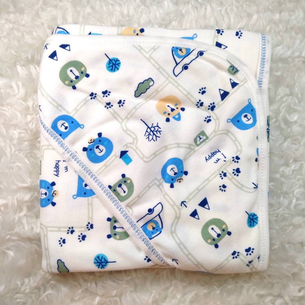 Ping Baby ผ้าห่อตัว เนื้อผ้า Cotton 100% ขนาด 80*75 ซม. มีหมวกในตัว ...