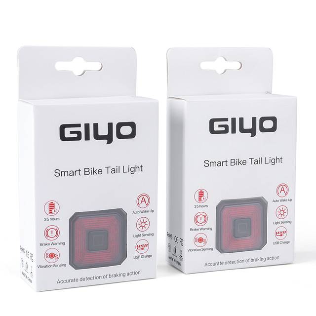 Giyo สมาร ์ ทจักรยานไฟท ้ ายด ้ านหลังอุปกรณ ์ จักรยาน Auto On/Off USB ...