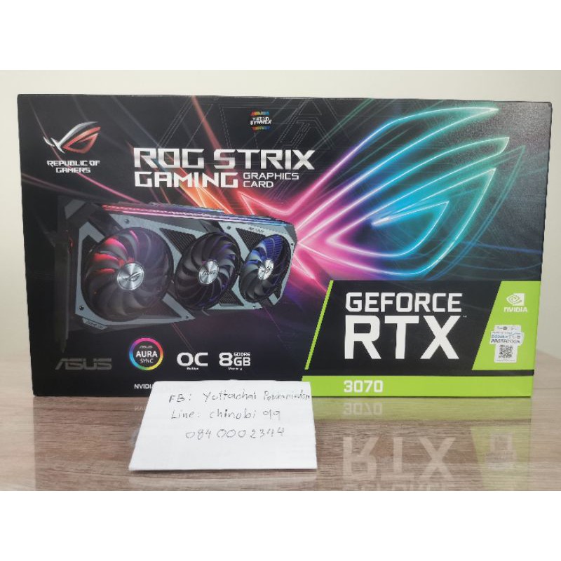 ASUS ROG Strix GeForce RTX 3070 (ROG-STRIX-RTX3070-O8G-GAMING) 8GB ...