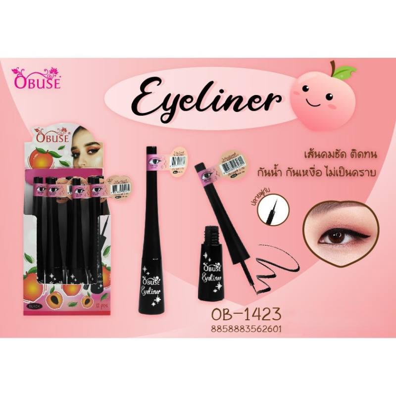 (1ชิ้น) OB1423 Obuse Eyeliner อายไลเนอร์กันน้ำ | Shopee Thailand