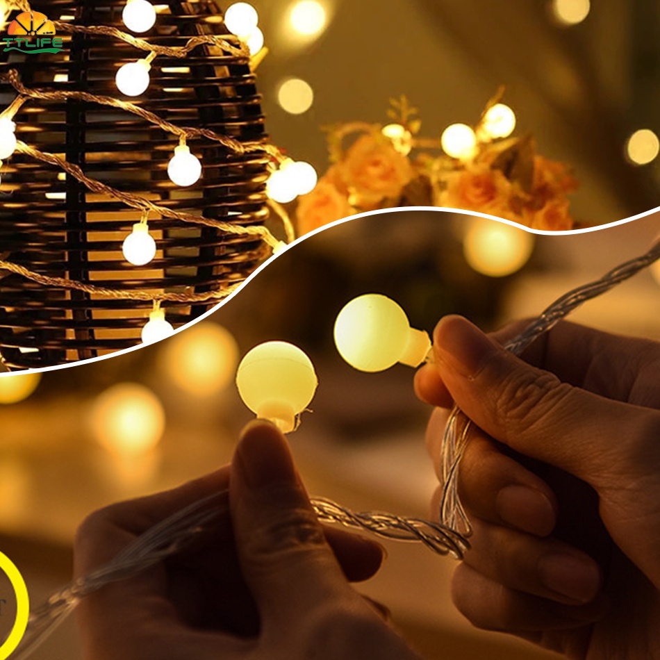 【TTLIFE】3M 6M 10M fairy tale LED ball string lights waterproof ...