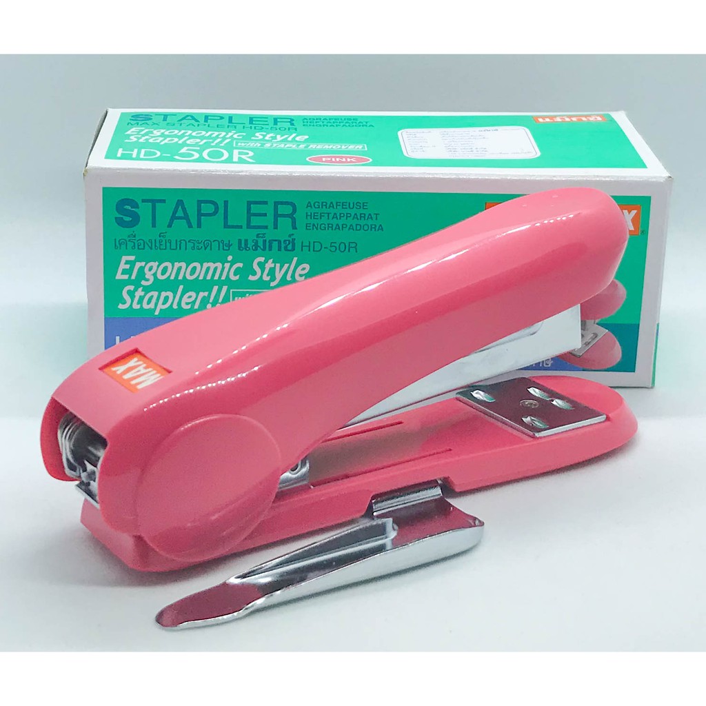 เครื่องเย็บแม็กซ์ Hd 50r สีชมพู Shopee Thailand