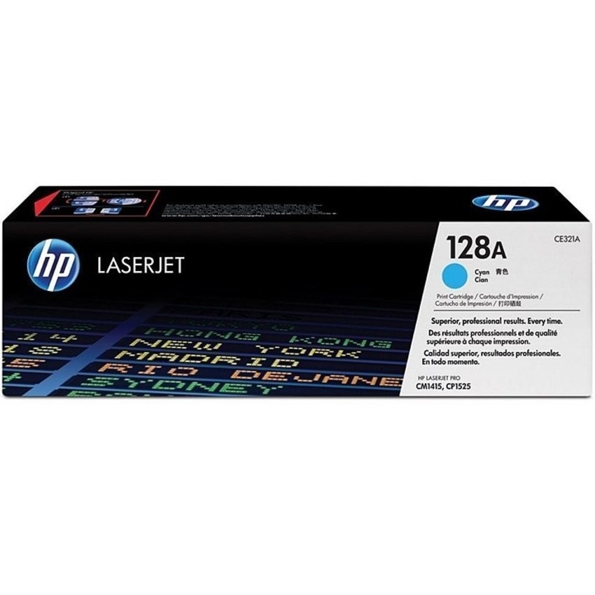 HP LaserJet Toner CE321A (128A) (Cyan) | Shopee Thailand