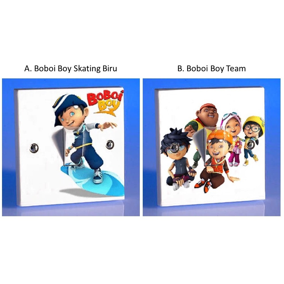 Tombol สติ๊กเกอร์ปุ่มสวิตช์ไฟการ์ตูน Boboi Boy Trend | Shopee Thailand